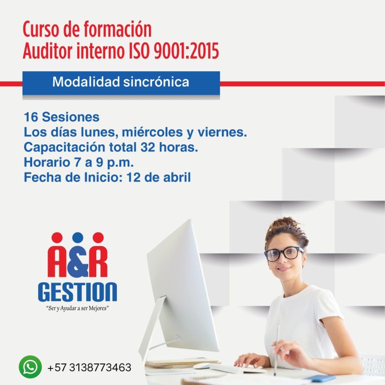 Curso de formación Auditor Interno ISO 9001: 2015 y 19011:2018 - A&R Gestión